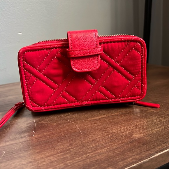 Vera Bradley | Bags | Vera Bradley Rfid Wallet Tango Red Quilted Fabric ...
